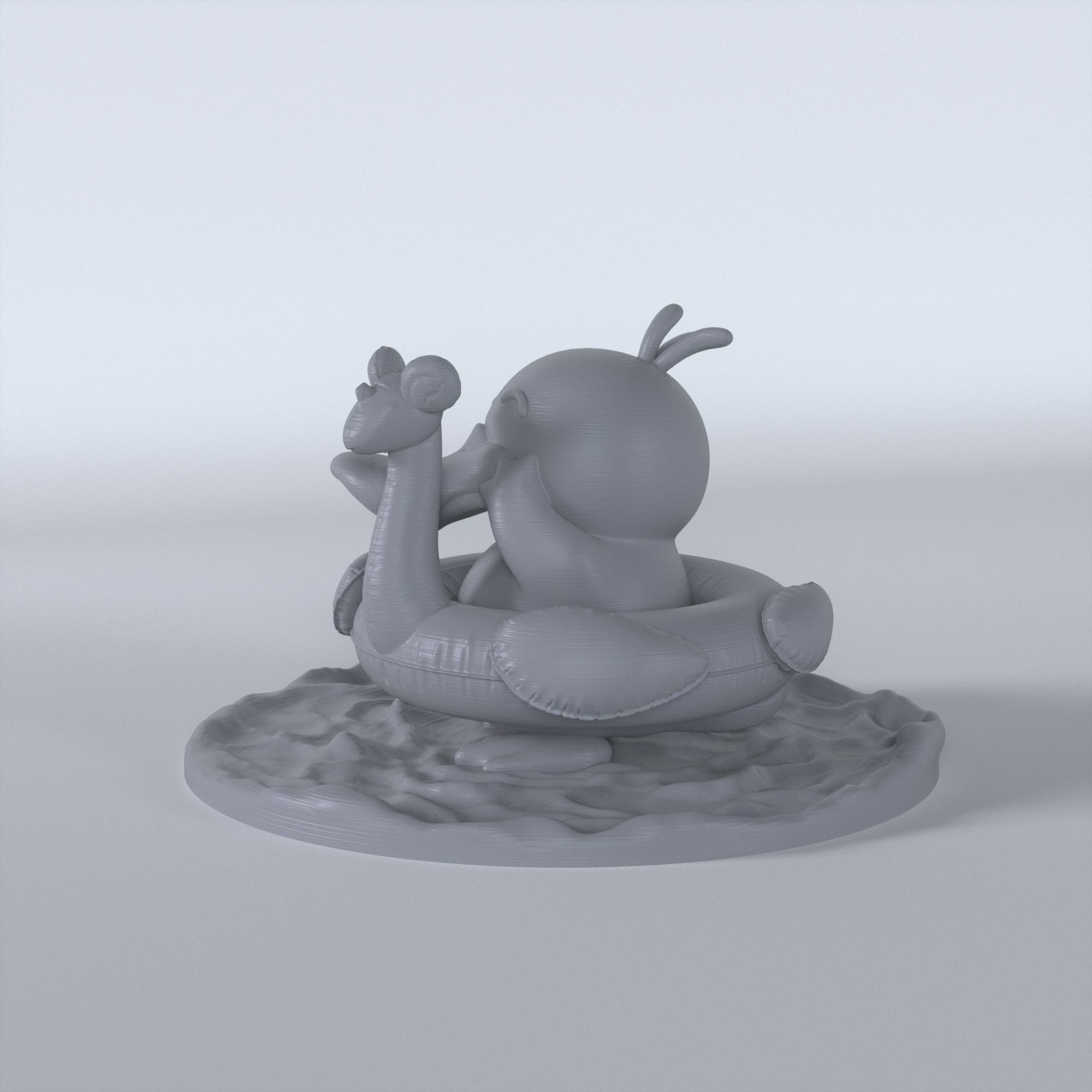 psyduck beach inflatable lapras 3D model 3D printable | CGTrader