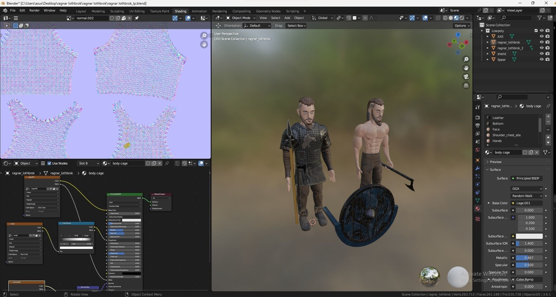 3D model ragnar lothbrok VR / AR / low-poly | CGTrader