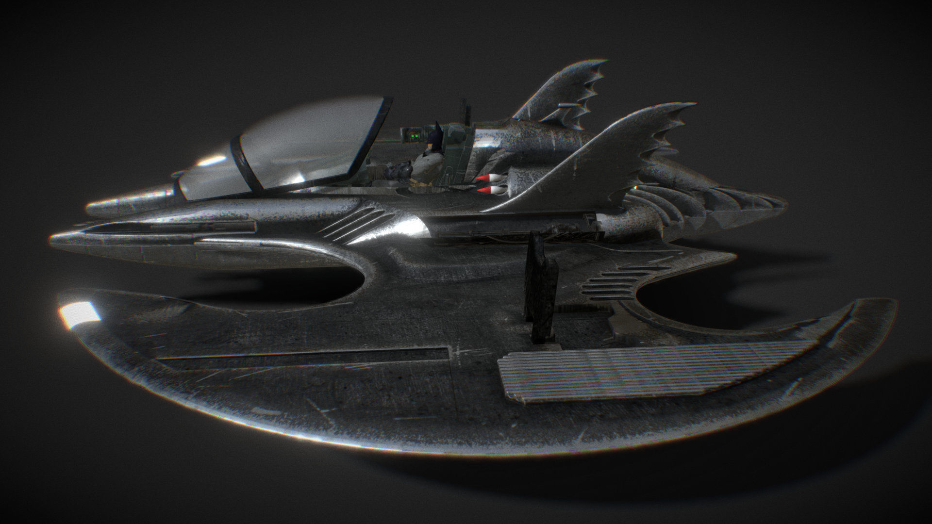 3D model Batwing from the film Batman 1989 VR / AR / low-poly | CGTrader