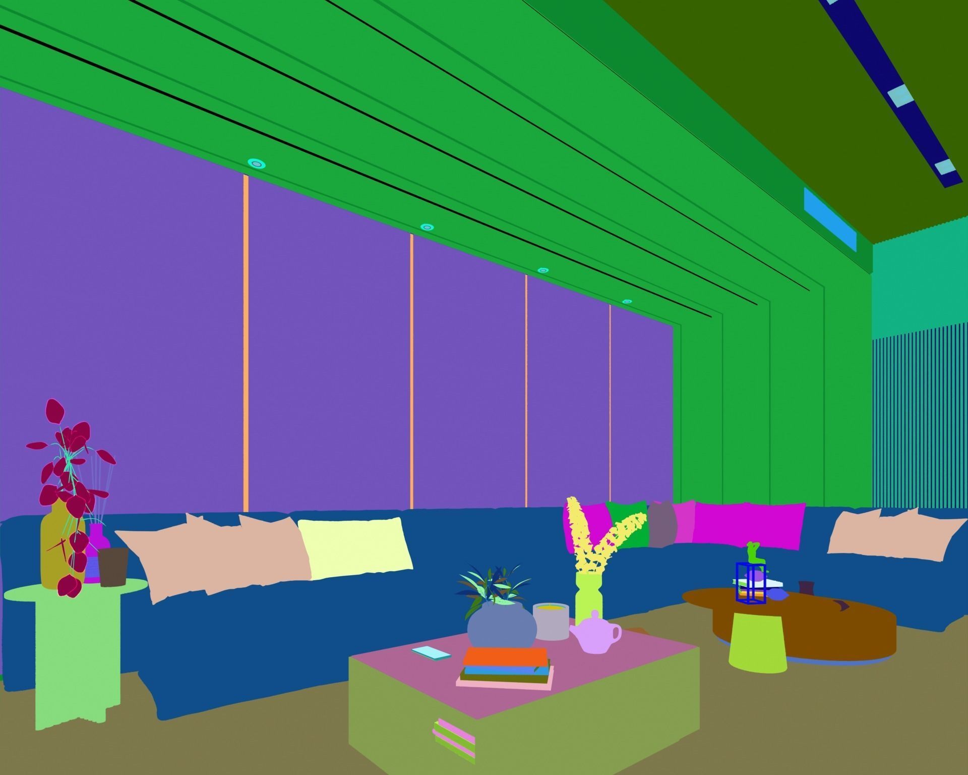 3D model Design Interior Entertaiment Room Kiyomi VR / AR / low-poly ...