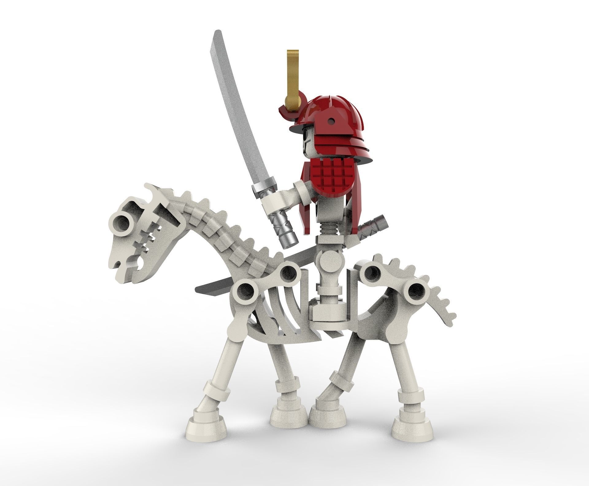 Lego Skeleton Samurai - Horse 3D model | CGTrader