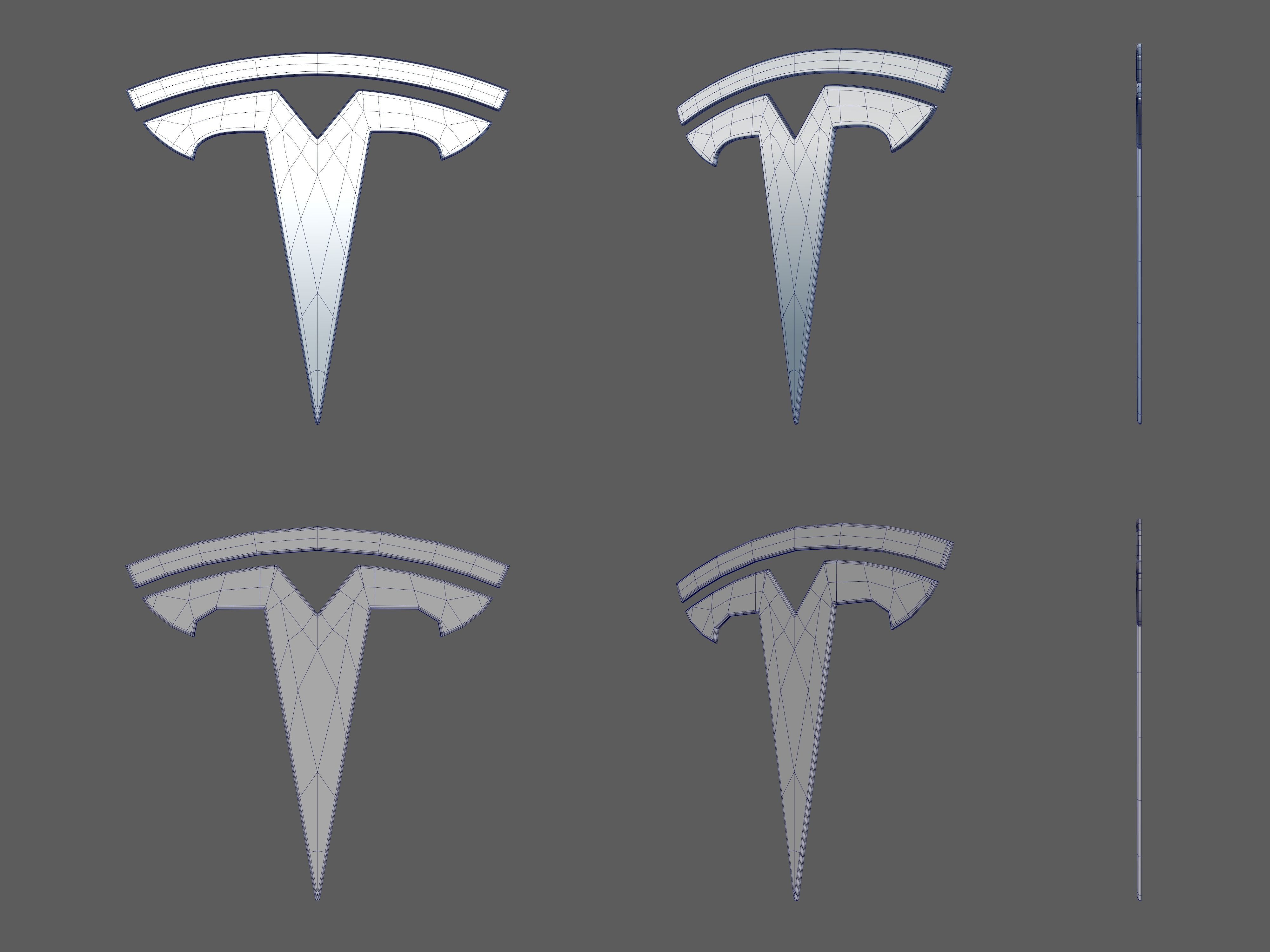 Tesla - Car Logo Emblem Modern free VR / AR / low-poly 3D model | CGTrader