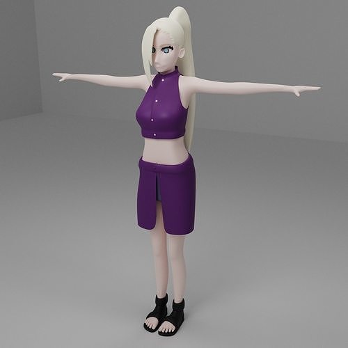 3D model Ino character from Naruto anime VR / AR / low-poly | CGTrader