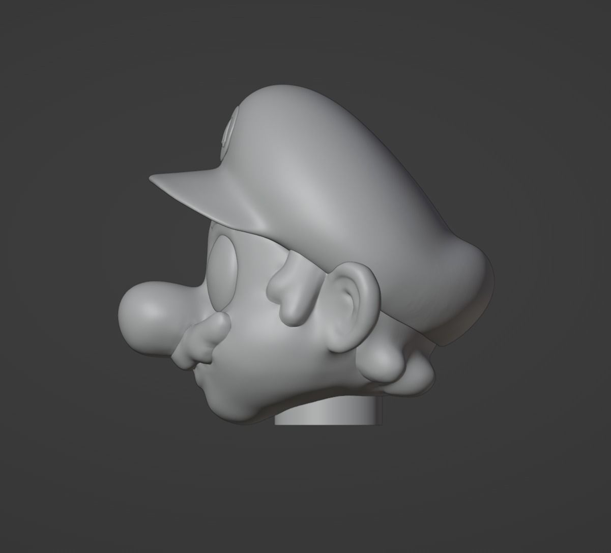 Super Mario Nintendo Head Figure Bust no Texture and Materials 3D model ...
