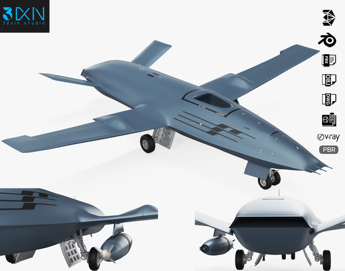 Boeing MQ25 Stingray Aerial Refueling Drone US 2 3D model | CGTrader