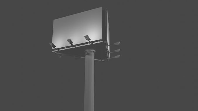 3D model Billboard tree side low-poly 3d model VR / AR / low-poly ...