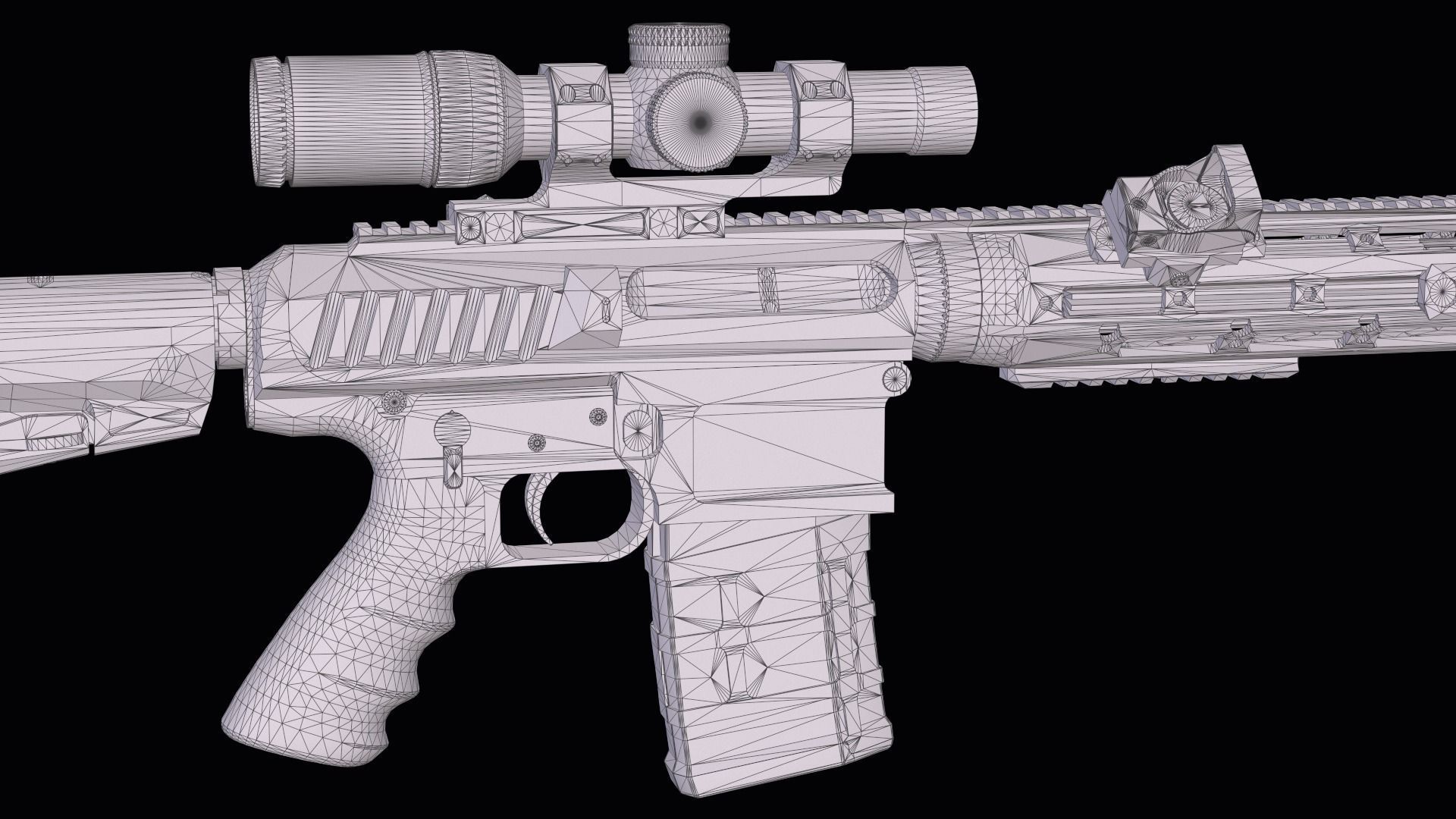 3D model Tactical modular sniper rifle Remington R11 RSASS VR / AR ...