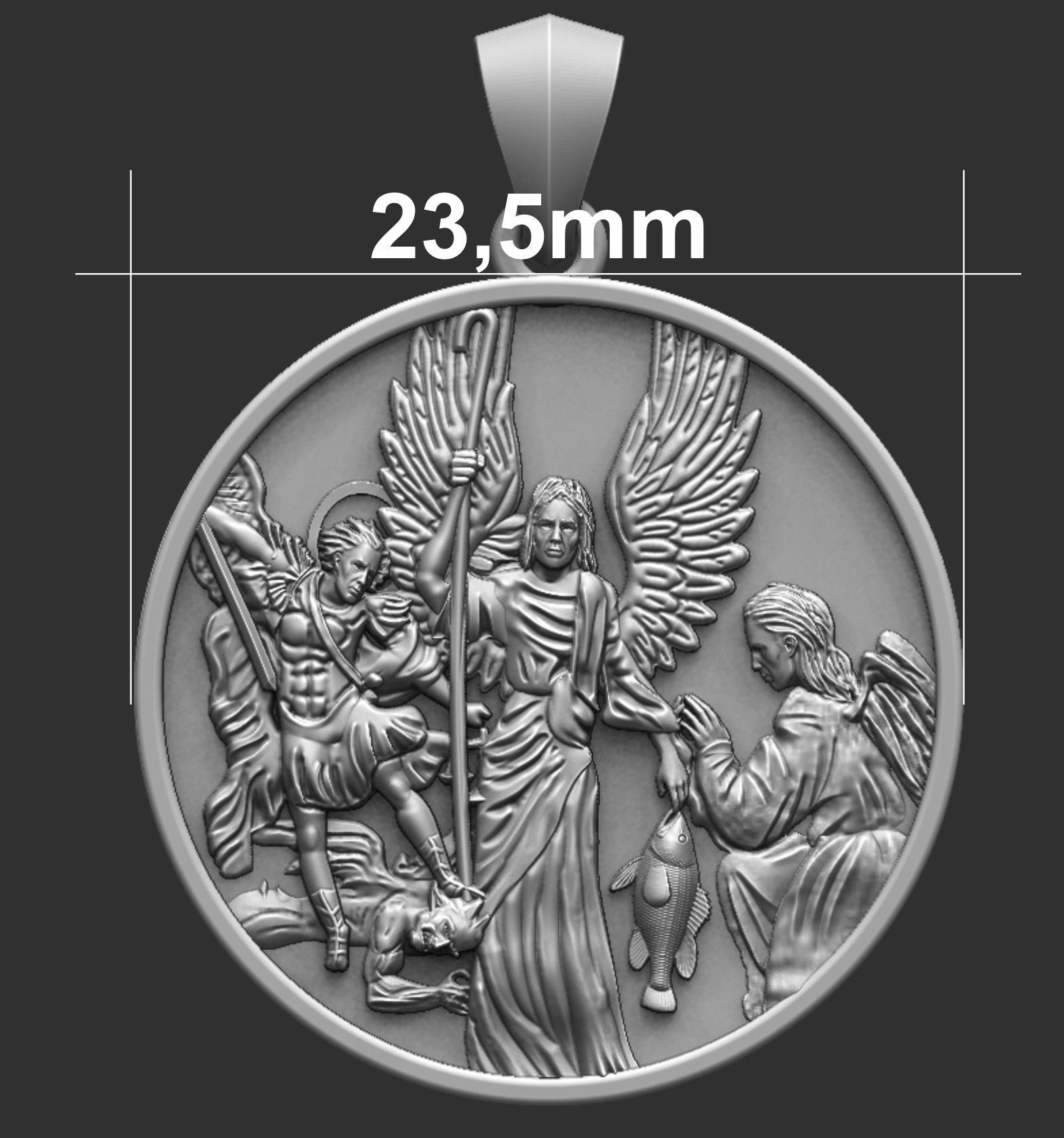 Michael Raphael and Gabriel Archangels Medal 3D model 3D printable ...
