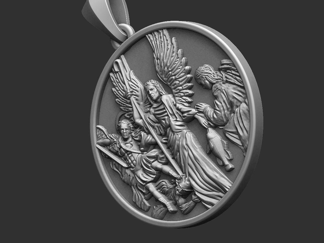 Michael Raphael and Gabriel Archangels Medal 3D model 3D printable ...