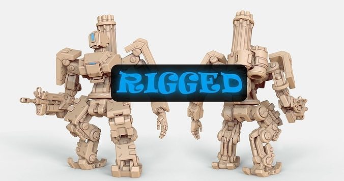 3D model Bastion rigged robot Overwatch VR / AR / low-poly | CGTrader