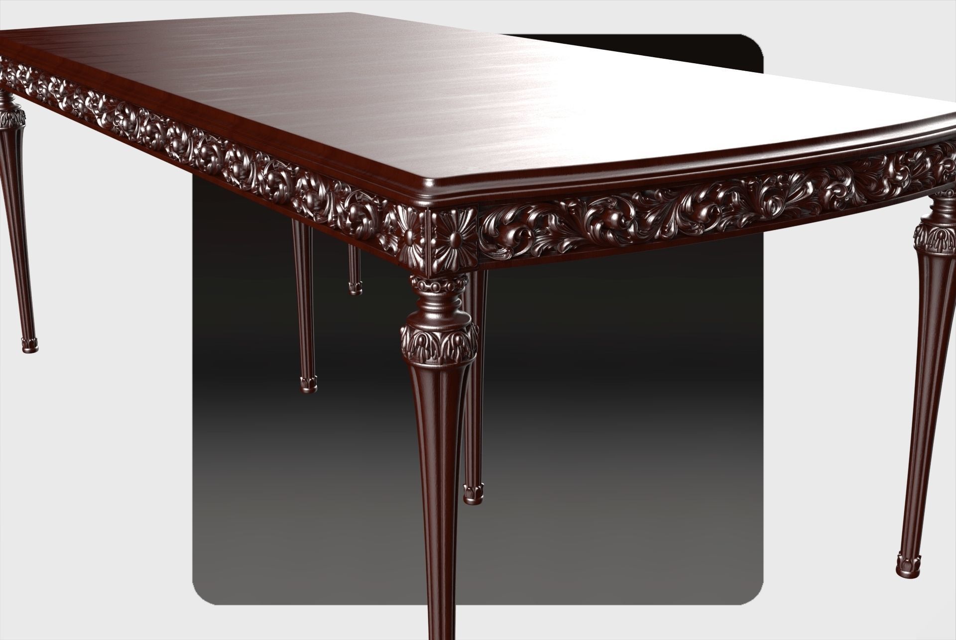 Carved dinner table for cnc 1 3D model | CGTrader