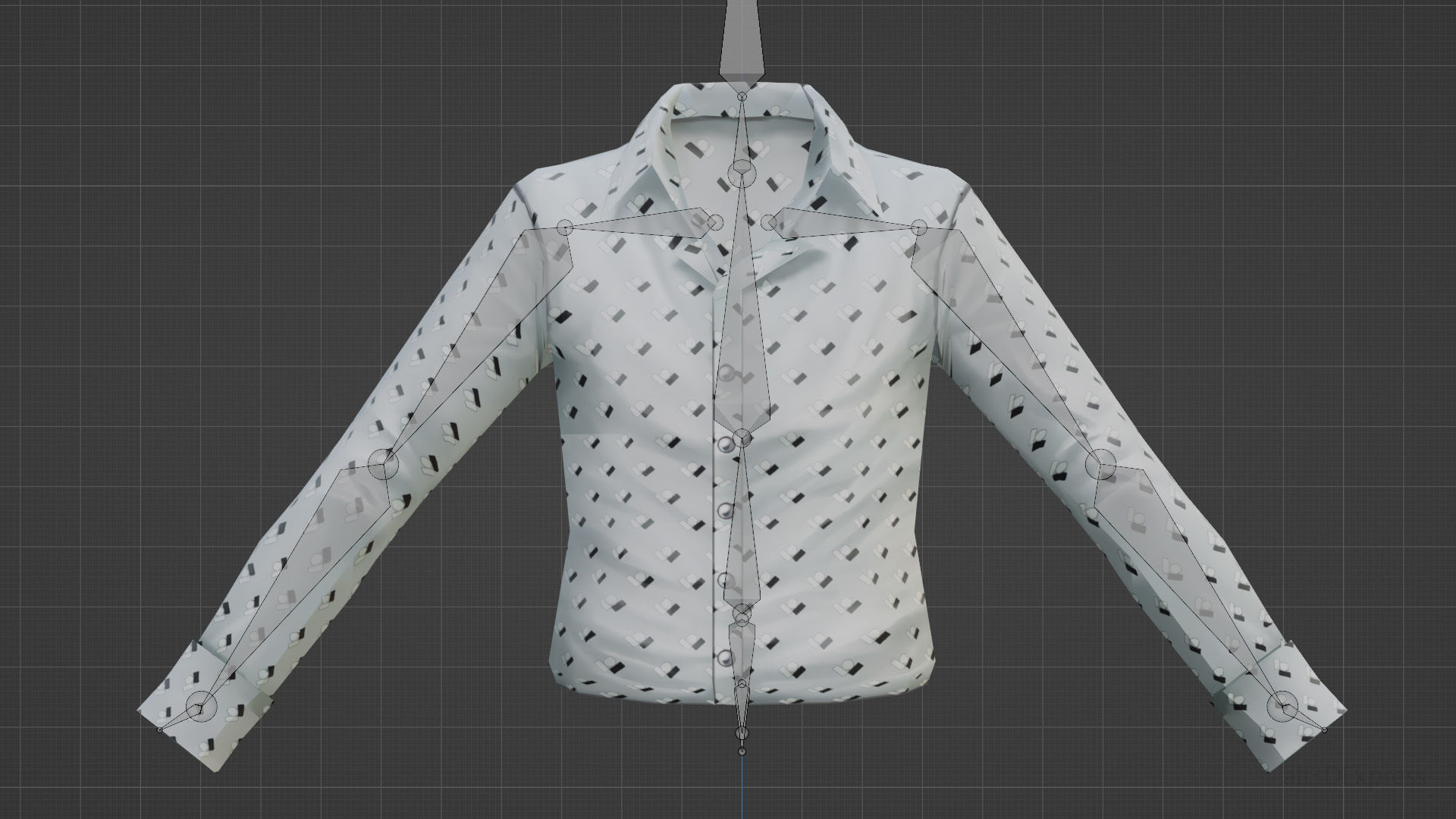 3D model Dynamic Stylized Male Patterned Dress Shirt VR / AR / low-poly ...