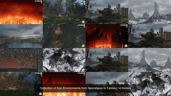 Collection of Epic Environments from Apocalypse to Fantasy | CGTrader