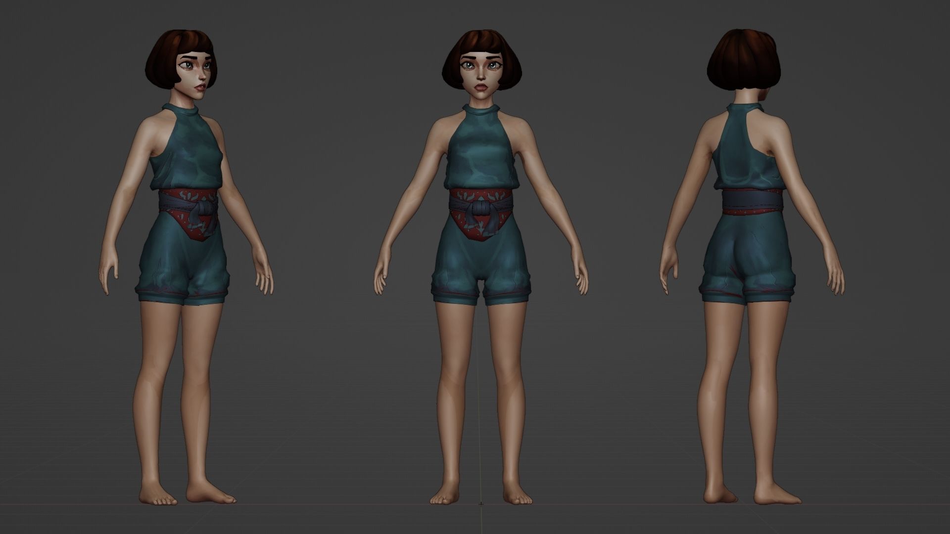 Petra 3D Rigged Blender Model 3D model rigged | CGTrader