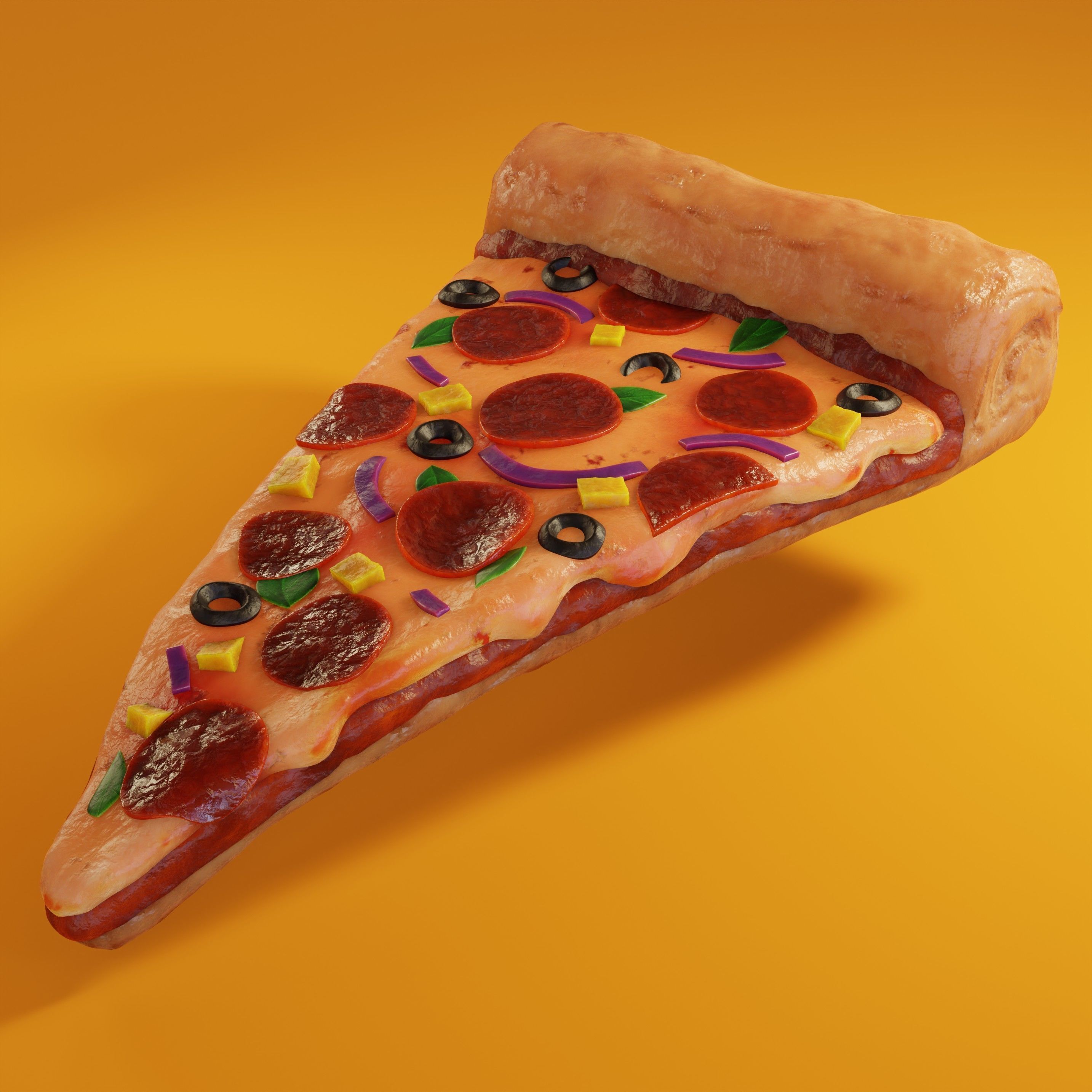 Realistic Pizza Slice 3D Model 3D model | CGTrader