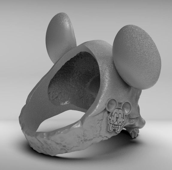 Mickey Mouse head ring 3d model for 3d printing 3D print model 3D model ...