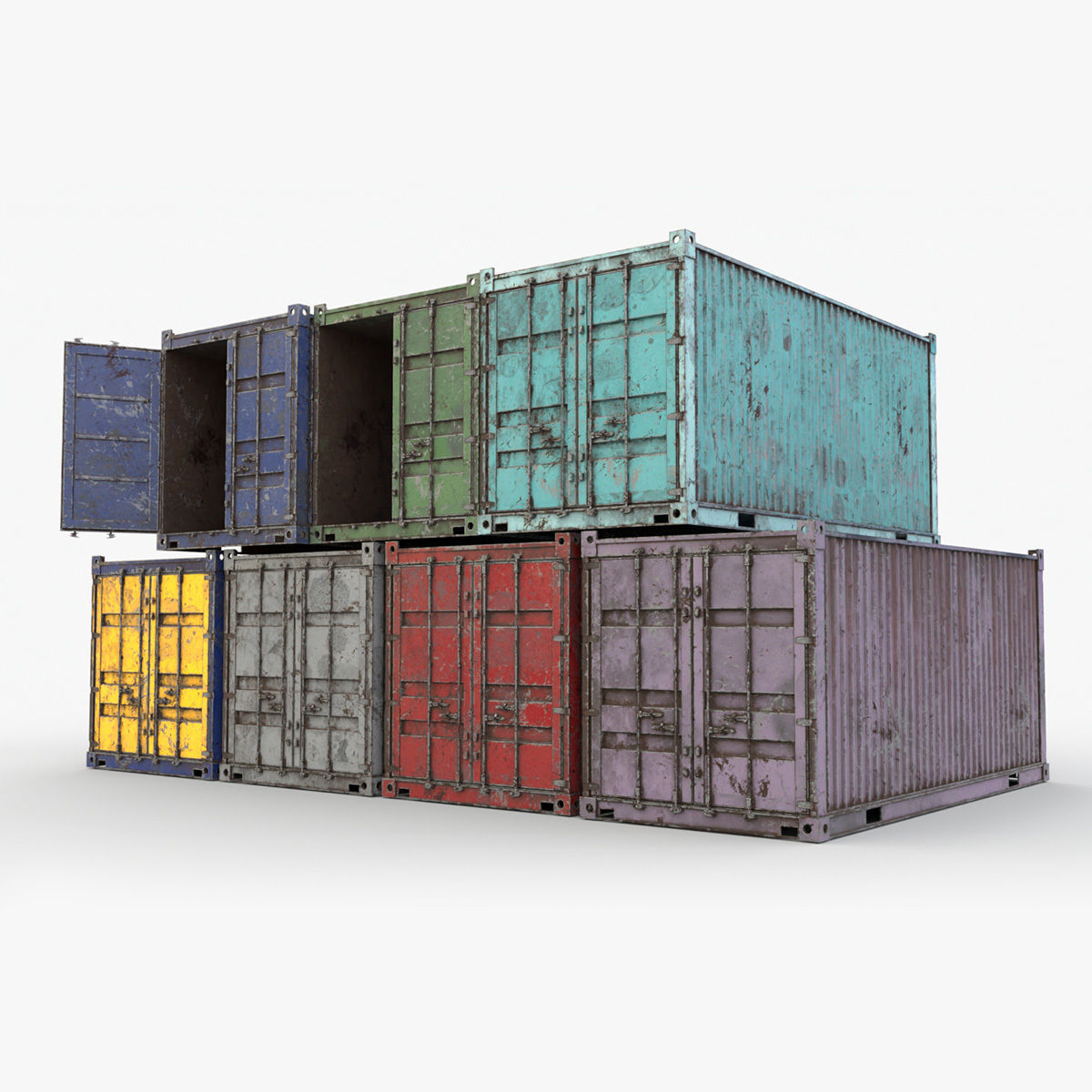 Realistic Shipping Container 3D model | CGTrader