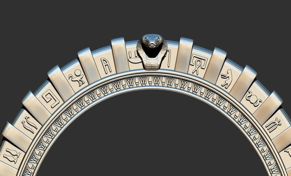 Egyptian Pharaonic Mirror Frame 3D printable cnc model 3D model 3D ...