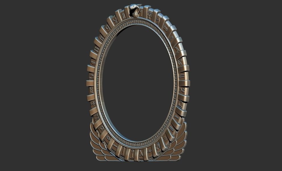 Egyptian Pharaonic Mirror Frame 3D printable cnc model 3D model 3D ...