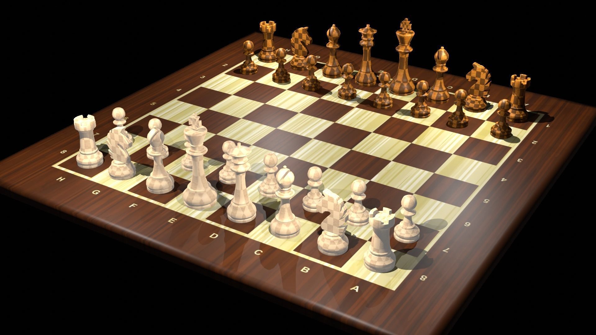 Plastic and Wooden ChessMate 3D model | CGTrader