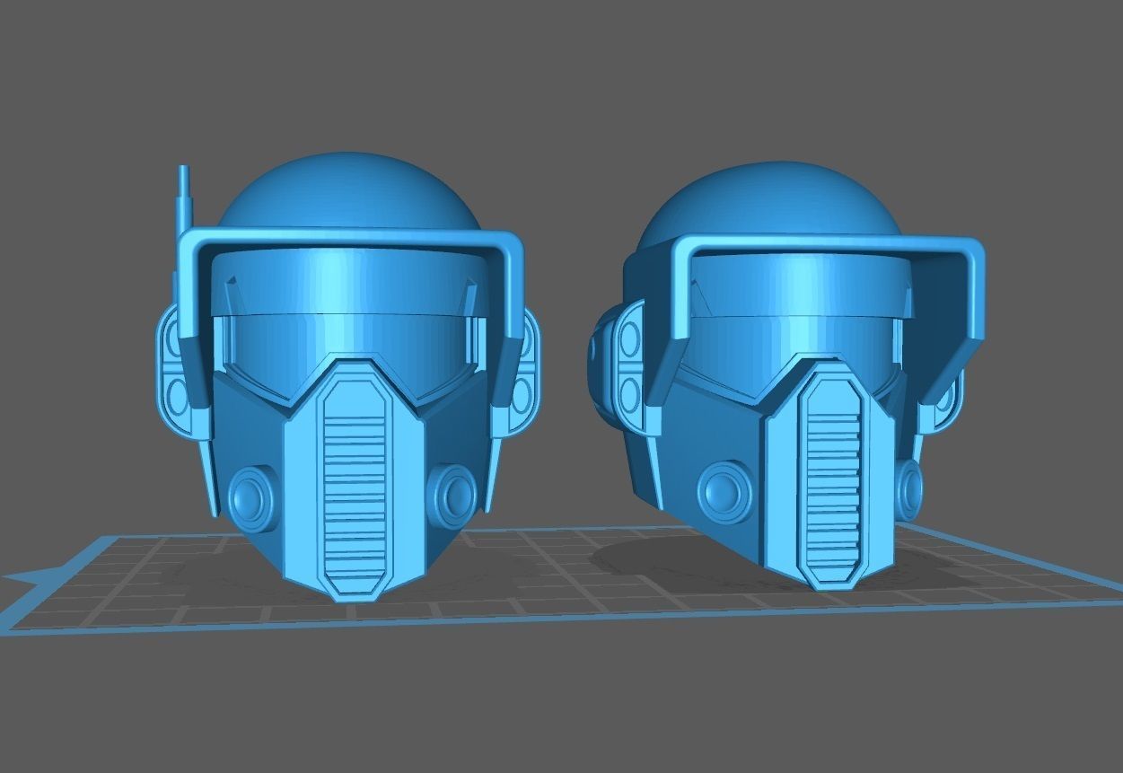 Custom Imperial Storm Commando Specialist helmet twelth scale 3D model ...