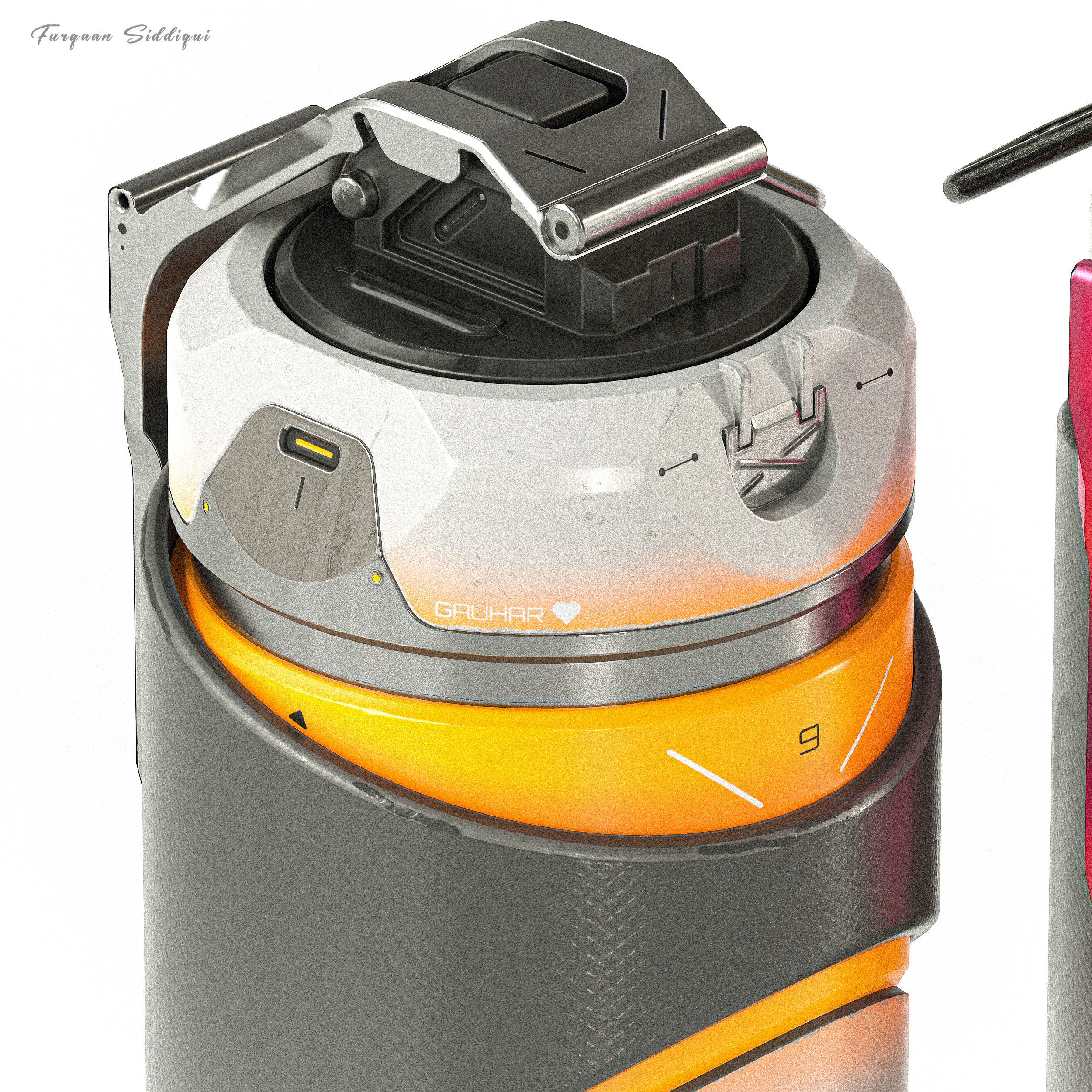 3D model Sci-fi Grenade V9 PBR VR / AR / low-poly | CGTrader