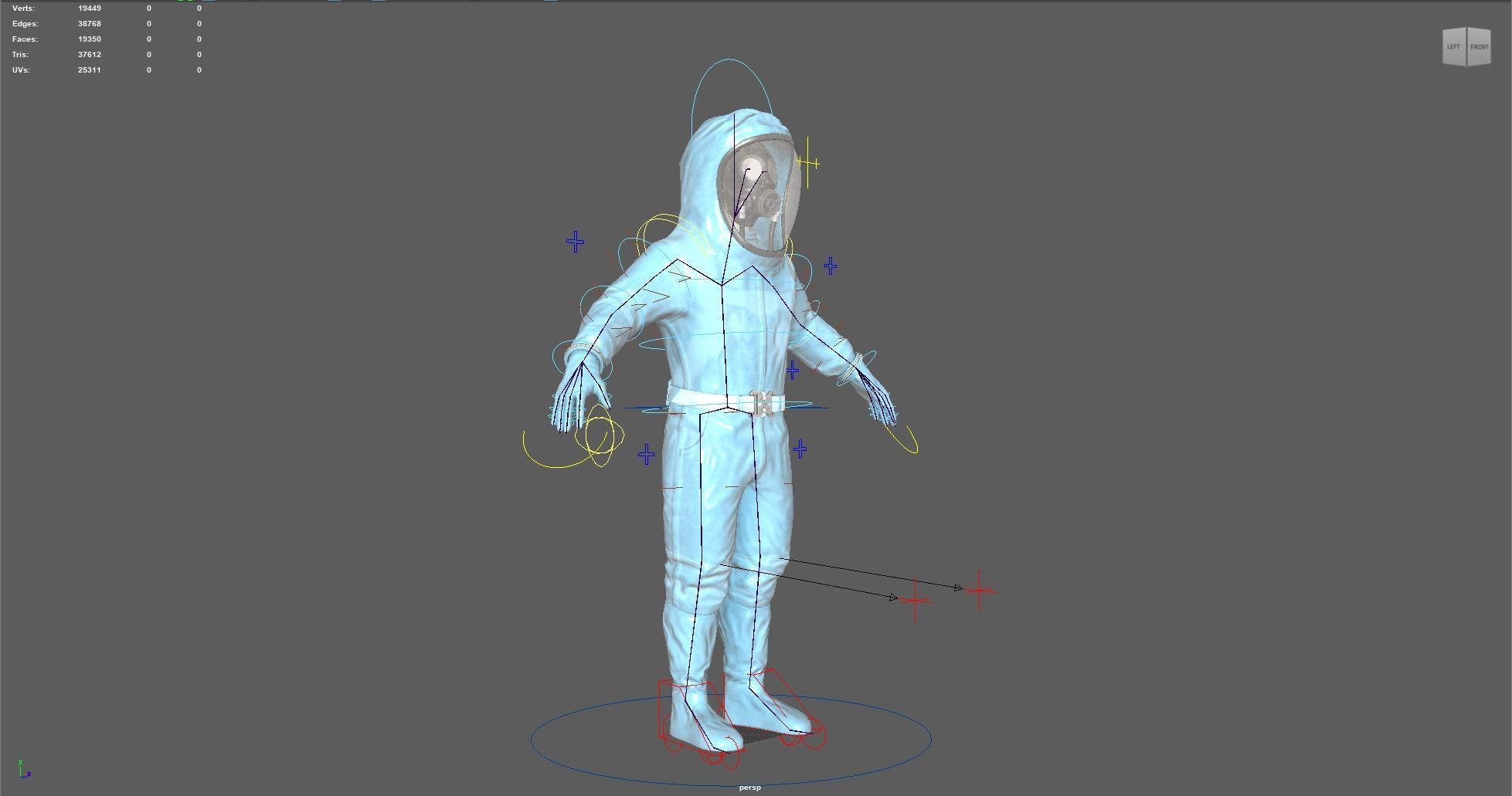 3D model Hazmat Suit Rig VR / AR / low-poly | CGTrader
