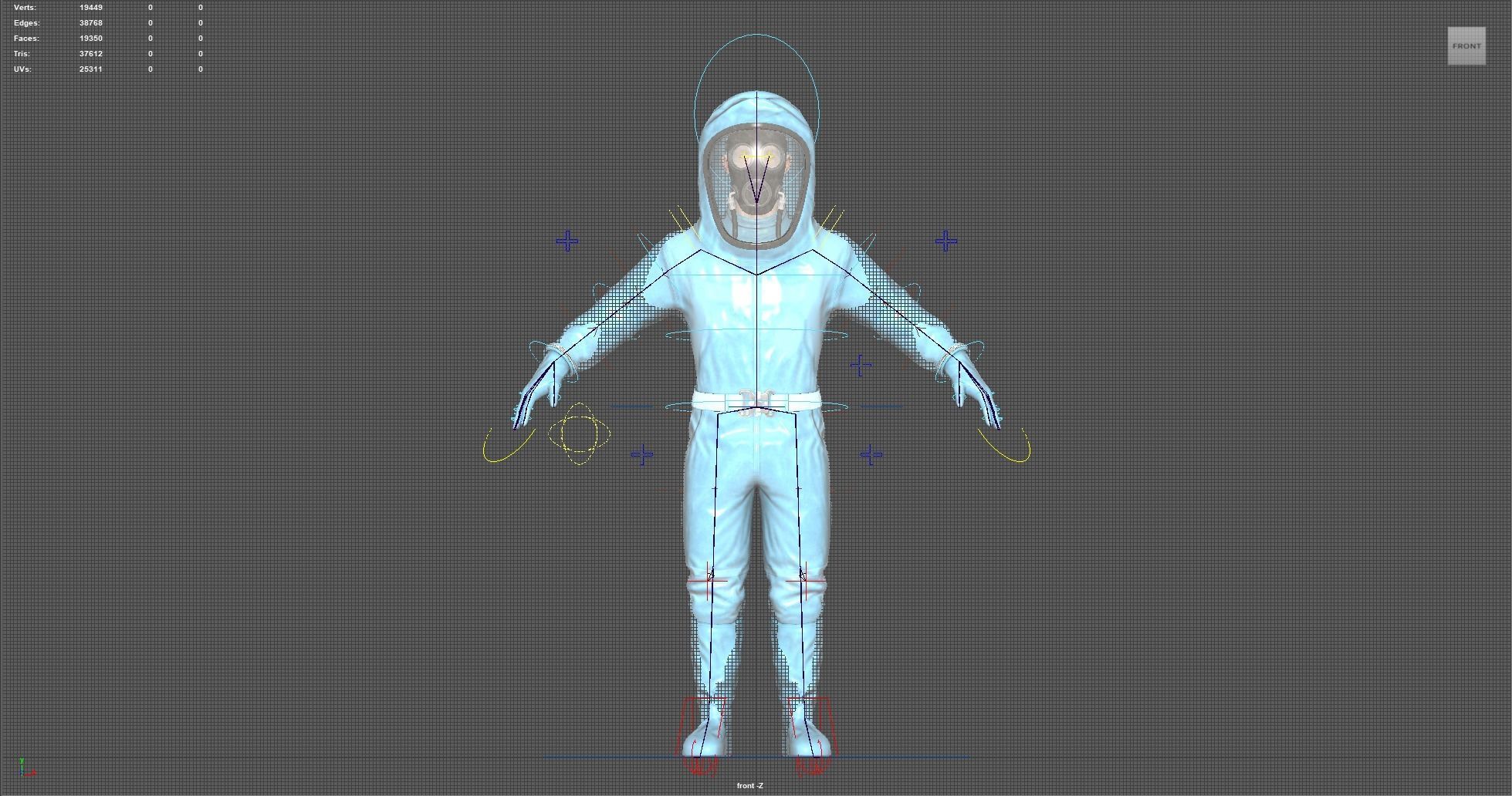 3D model Hazmat Suit Rig VR / AR / low-poly | CGTrader