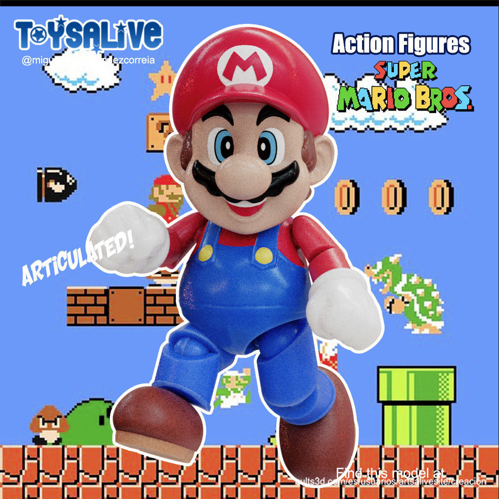 SUPER MARIO BROS ACTION FIGURES 3D model 3D printable | CGTrader