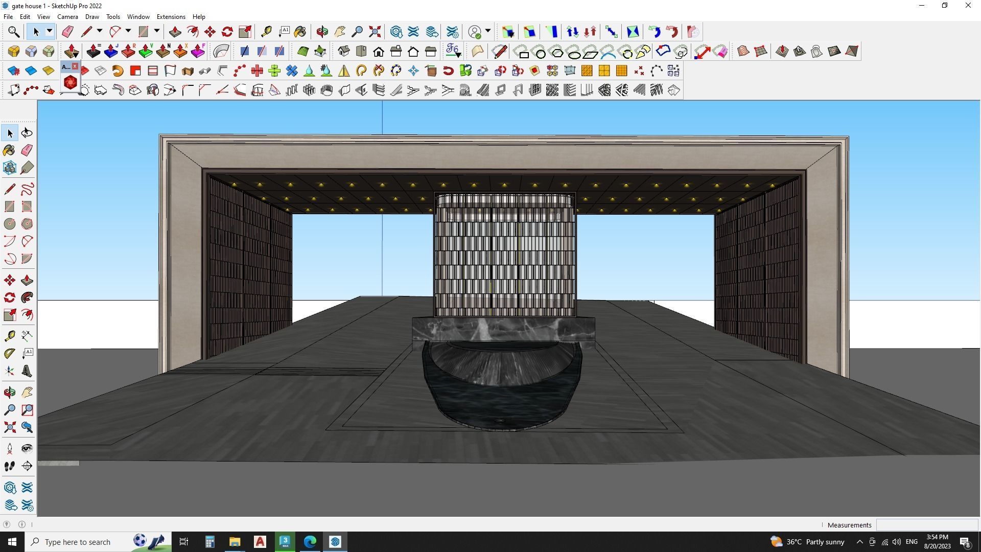 Modern gate house 3d model 3D model | CGTrader