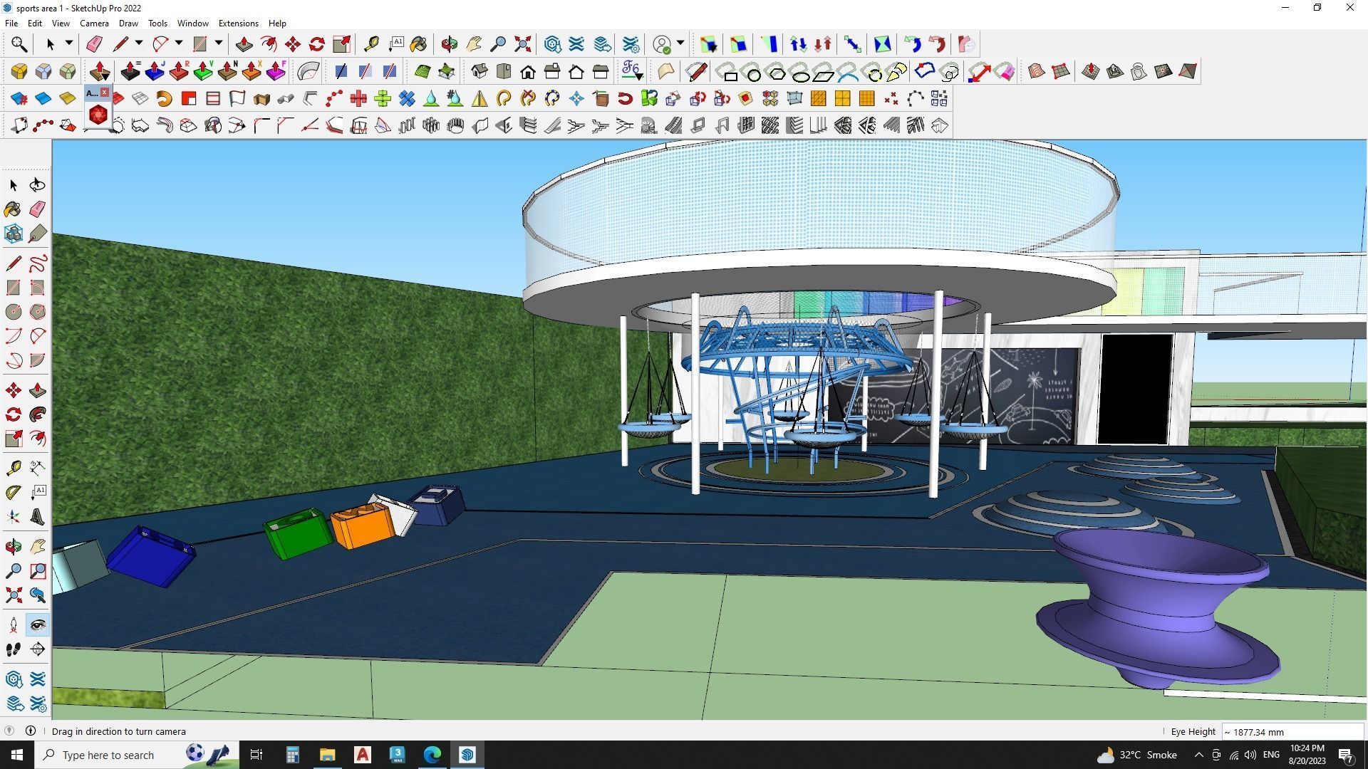 kids playground landscape 3d model 3D model | CGTrader