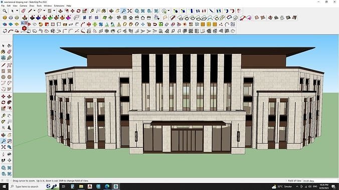 neoclassical shopping mall building 3D model | CGTrader