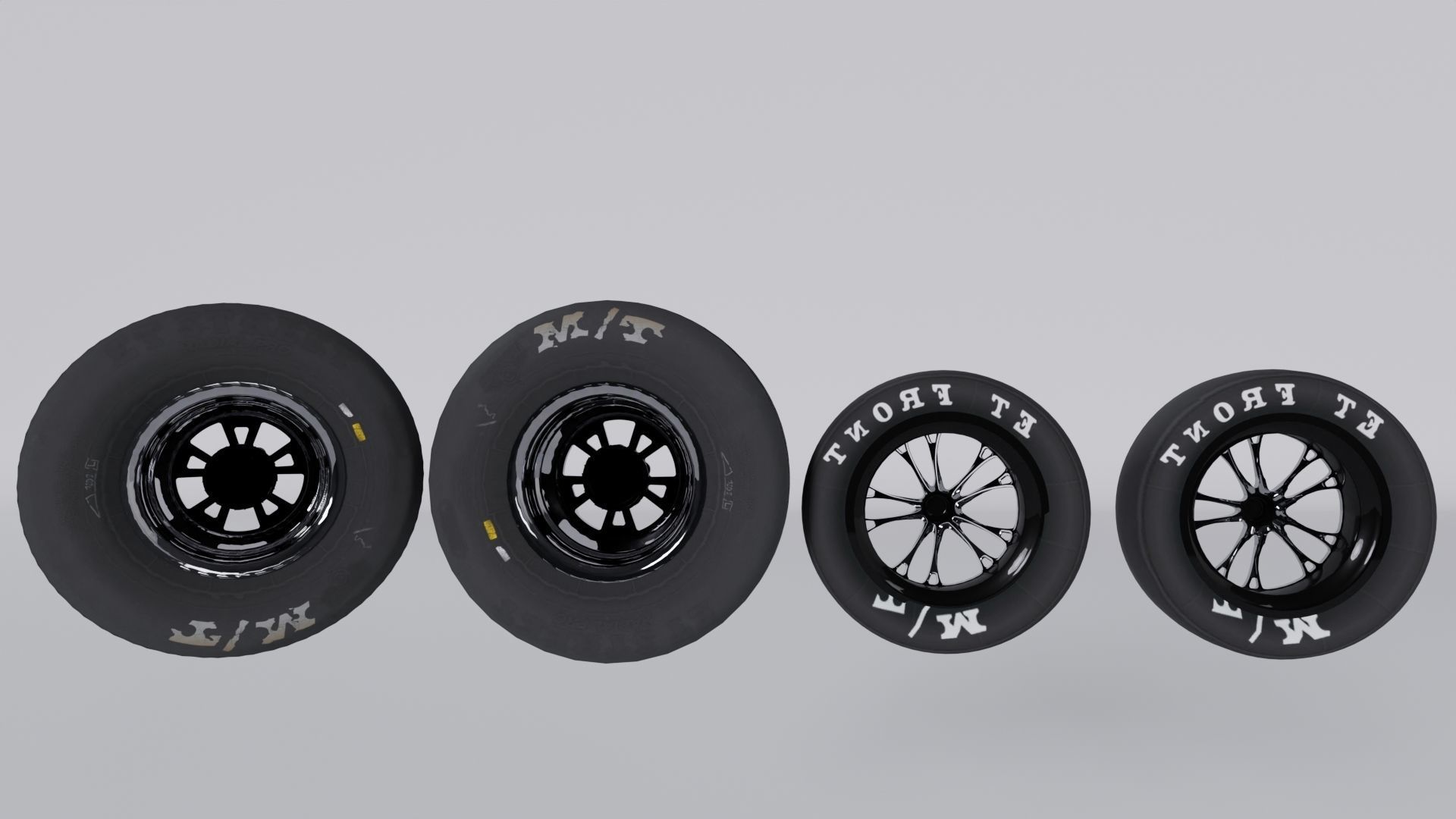 RACING WHEELS COMBO SLICK TIRES WELDS RIM 3D MODEL 3D model | CGTrader