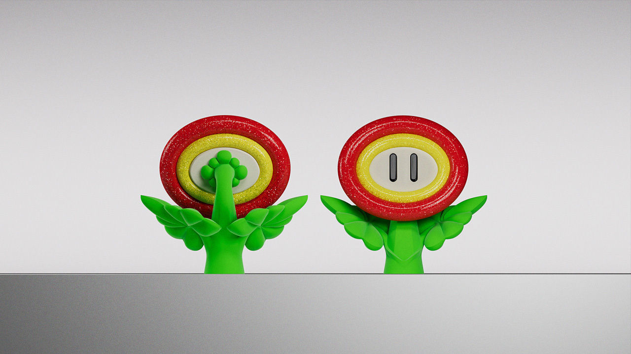 Super Mario Fire Flower Power-up 3D model | CGTrader