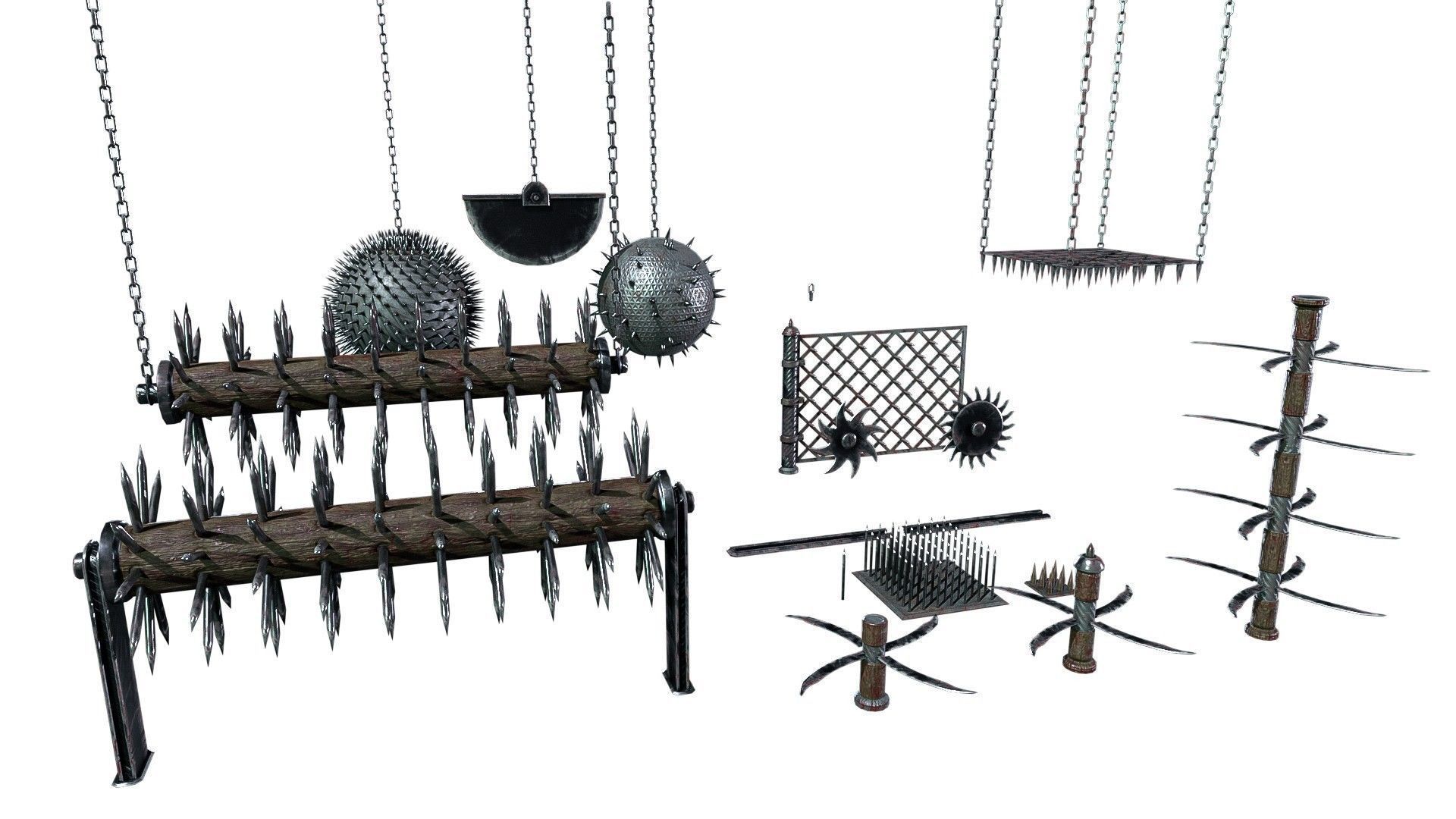 3D model Medieval Trap Pack VR / AR / low-poly | CGTrader