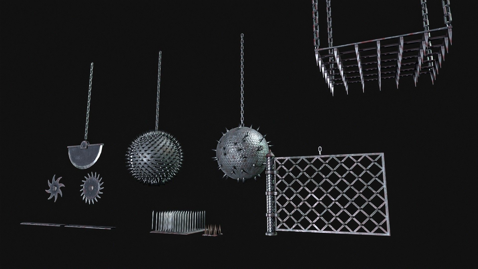 3D model Medieval Trap Pack VR / AR / low-poly | CGTrader