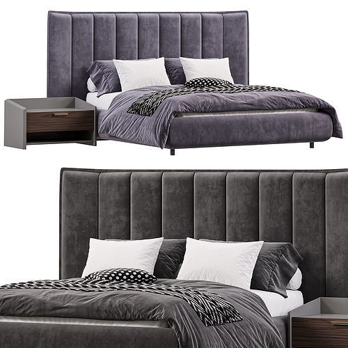 Nil Modern Bed By Akyuz Mobilya Collection 3D model | CGTrader