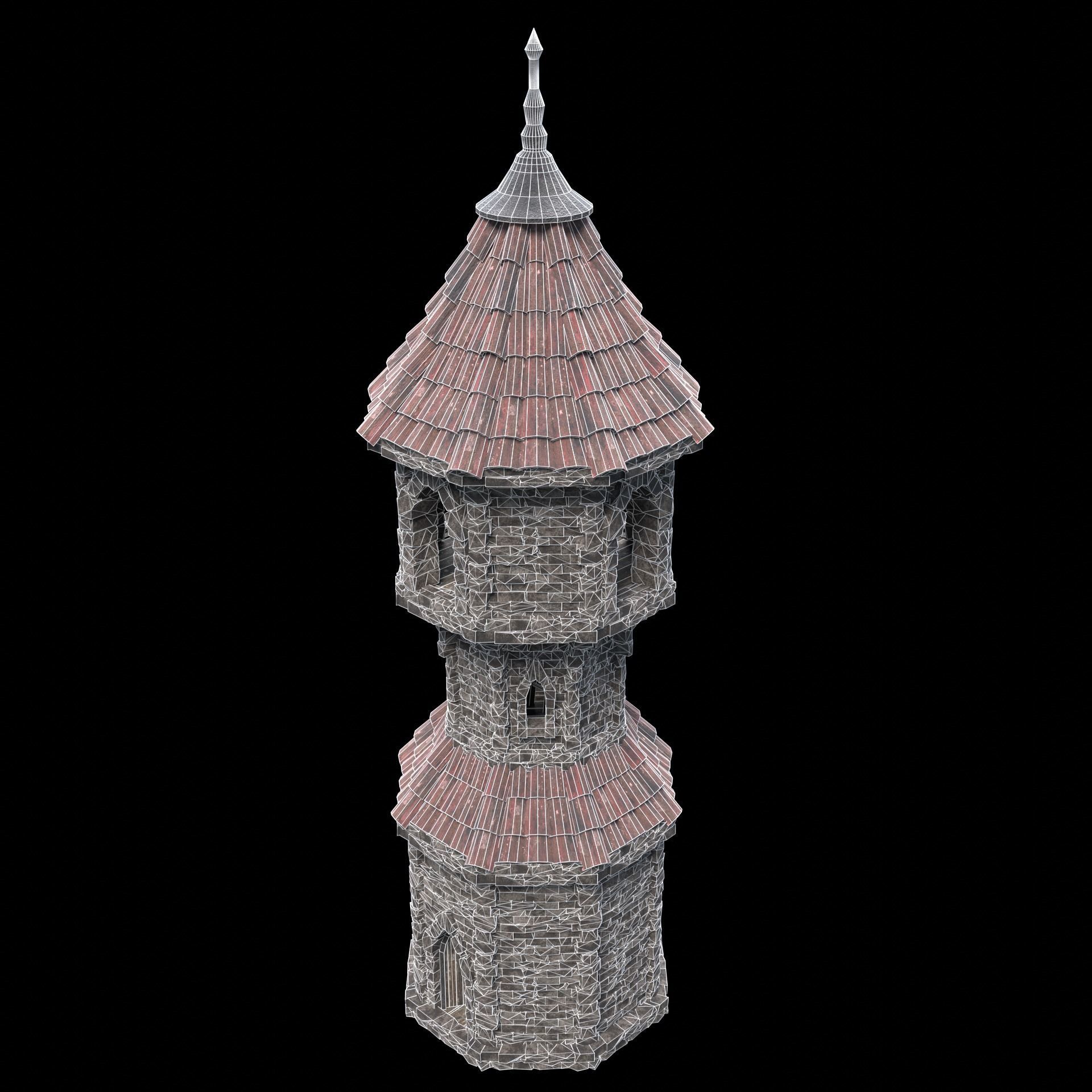 3D model MAGE WIZARD TOWER ANCIENT MAGIC TURRET CASTLE SORCERY AAA VR ...