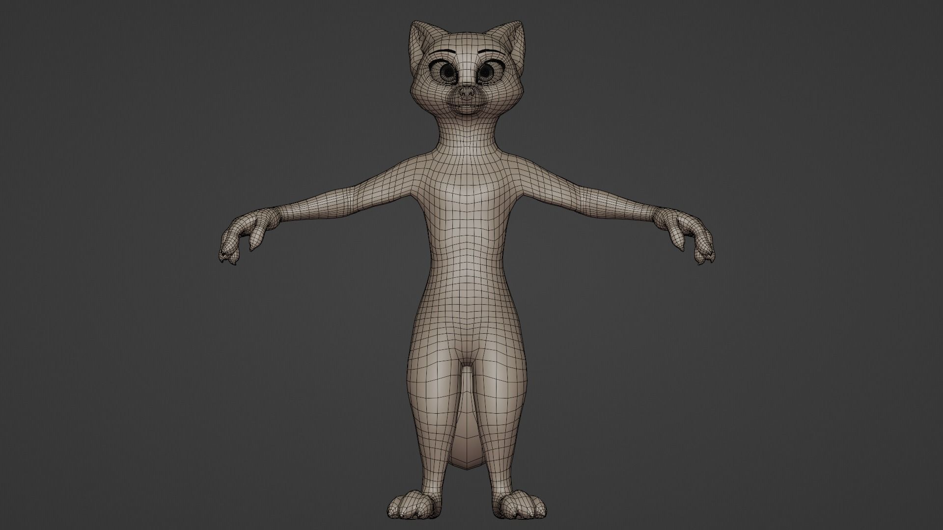 Furry Fox Stylized 3D Base Mesh 3D model | CGTrader