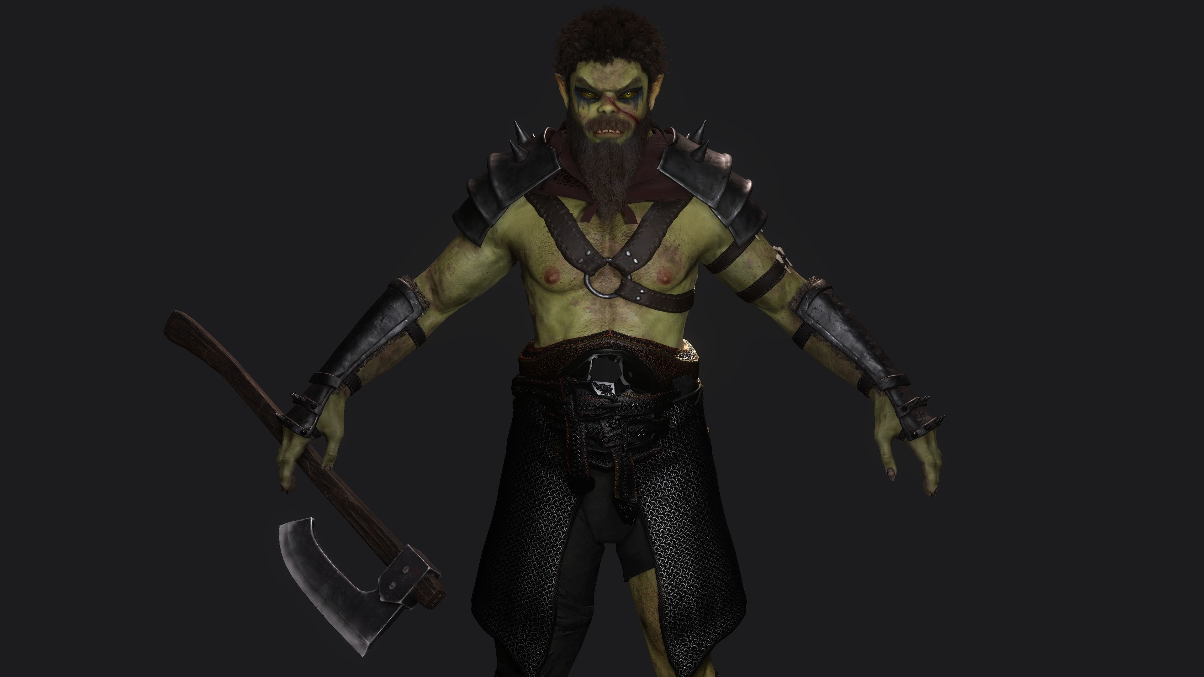 3D model AAA 3D MODEL FANTASY CHARACTER -THE MALE ORC 01 MONSTER ...