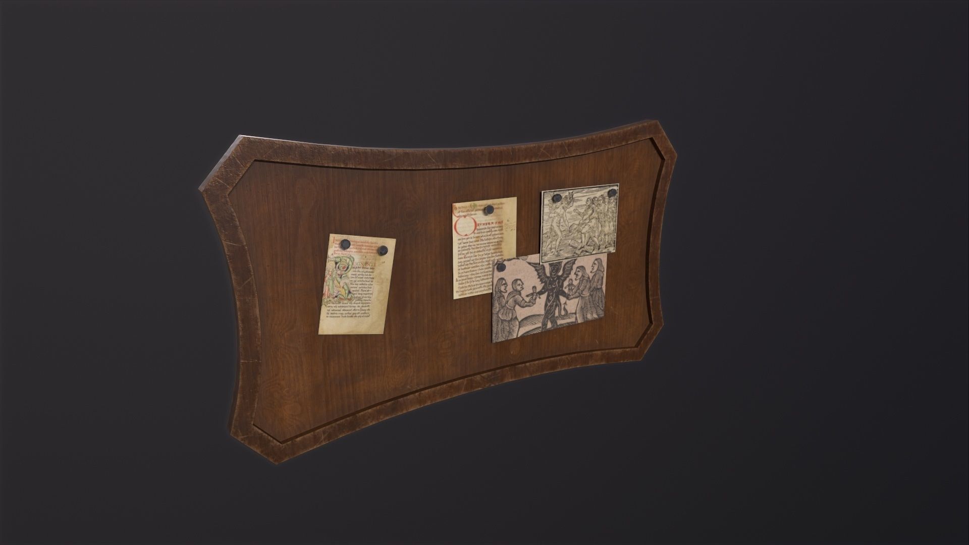 3D model Medieval Notice Board 3D Model VR / AR / low-poly | CGTrader