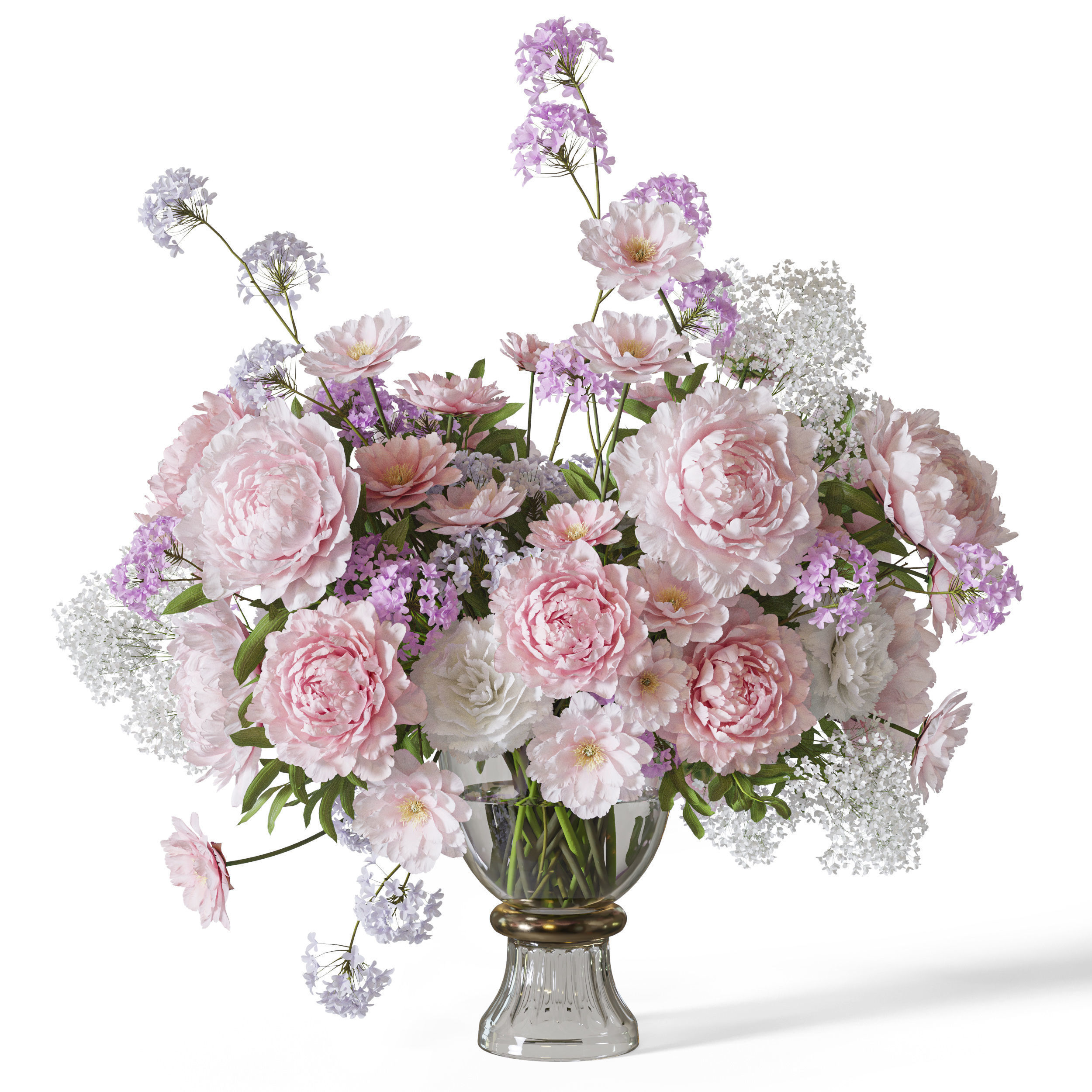 Flower Set 065 Peonies 3D model | CGTrader