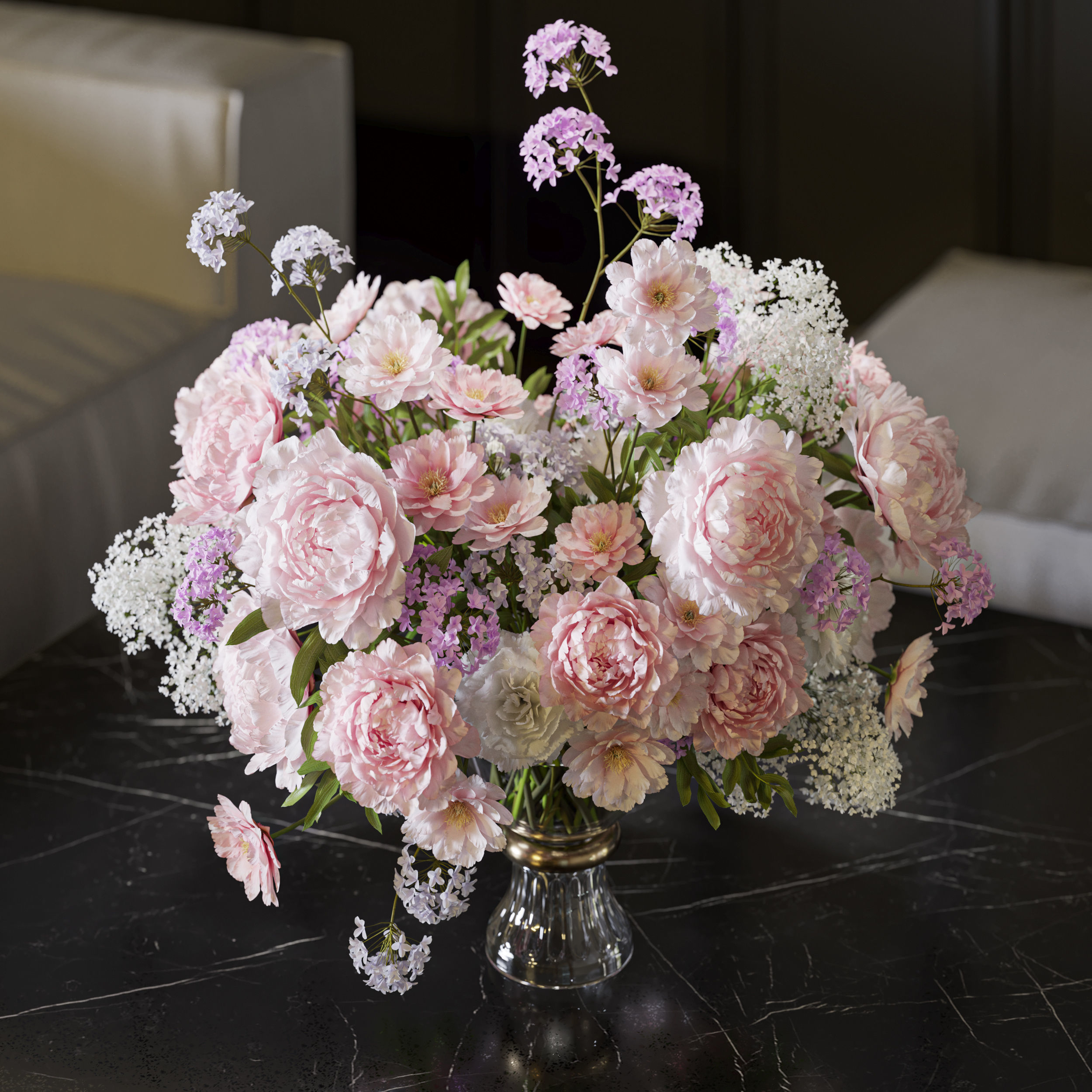 Flower Set 065 Peonies 3D model | CGTrader