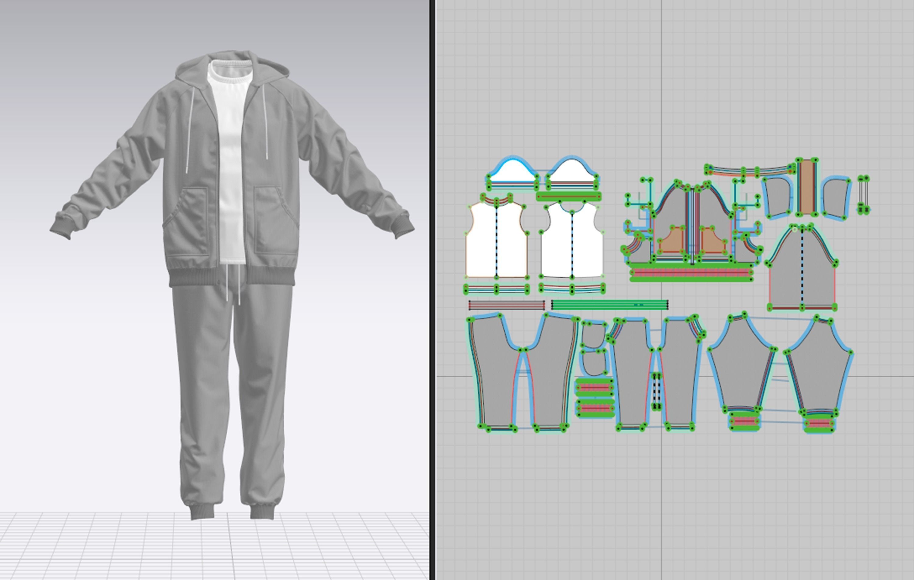 Tracksuit Marvelous Designer project and OBJ 3D model | CGTrader