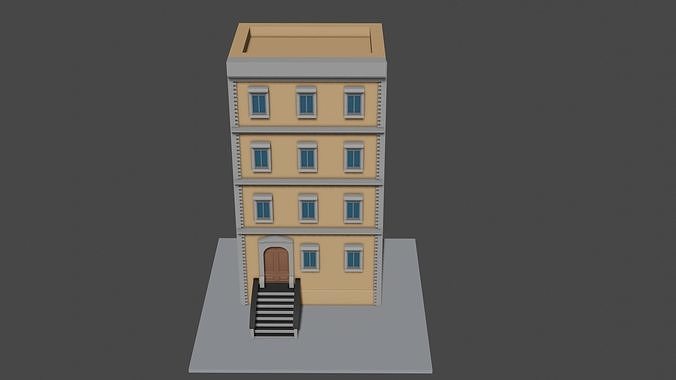 3D model Cartoon Building VR / AR / low-poly | CGTrader