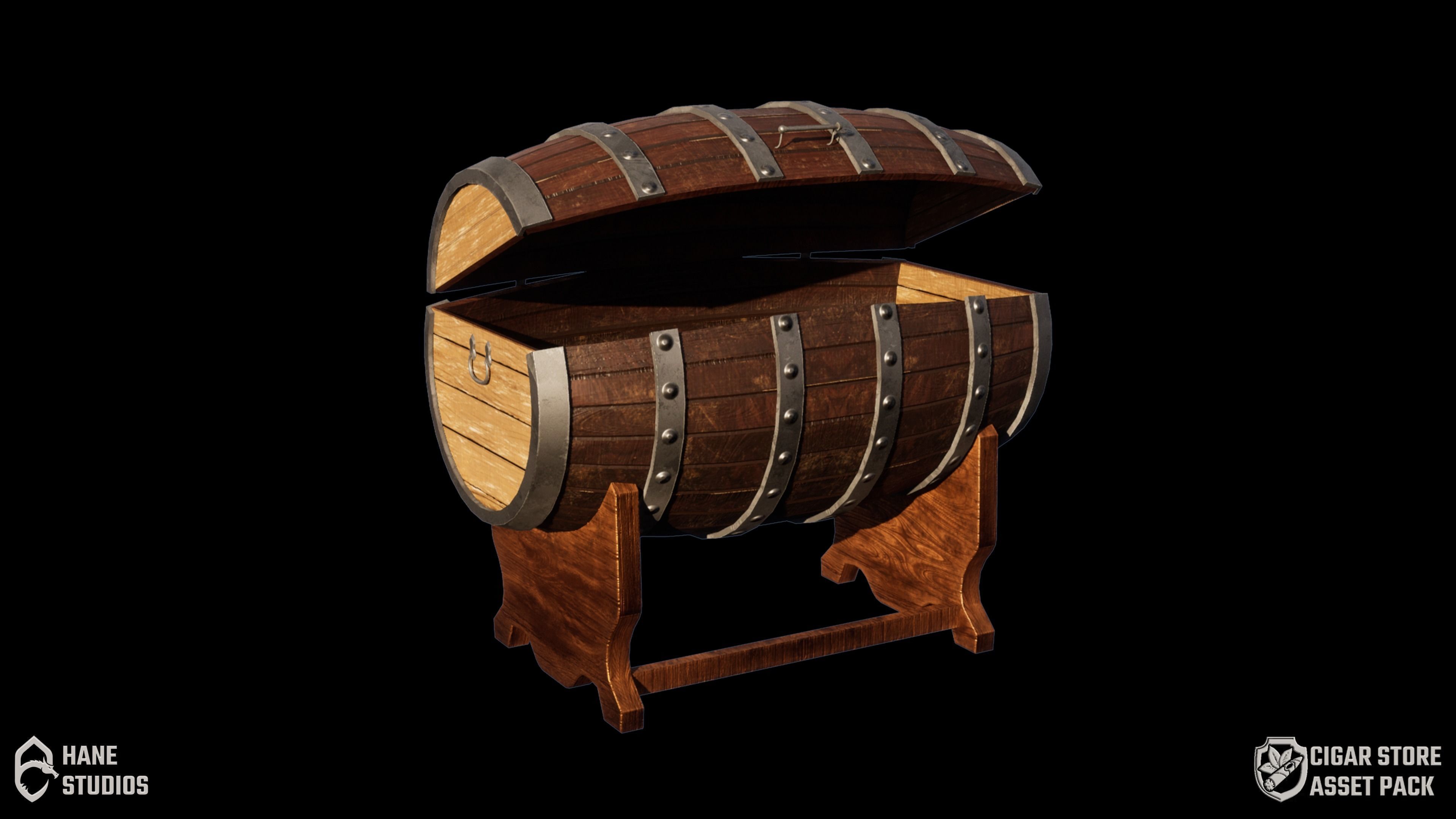 3D model Vintage Drink Case Barrel - Classic VR / AR / low-poly | CGTrader