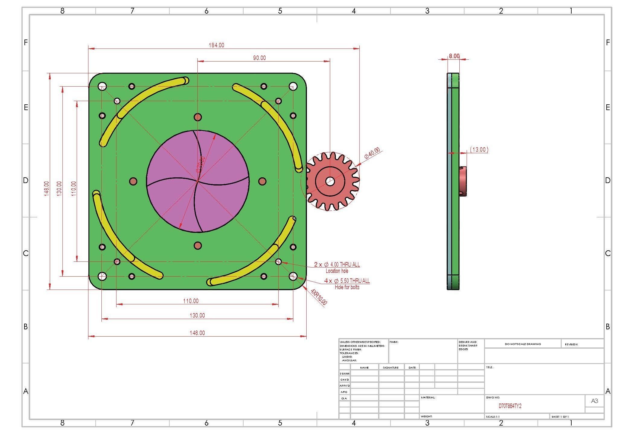 D70T8B4TY2 Motorized Manually open close shutter CNC machining 3D model ...