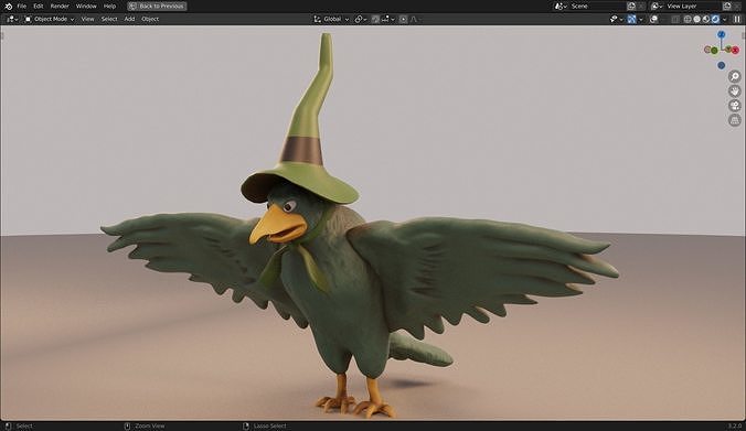3D model Raven Witch bird From Peter Wheat comic book 3D Model VR / AR ...