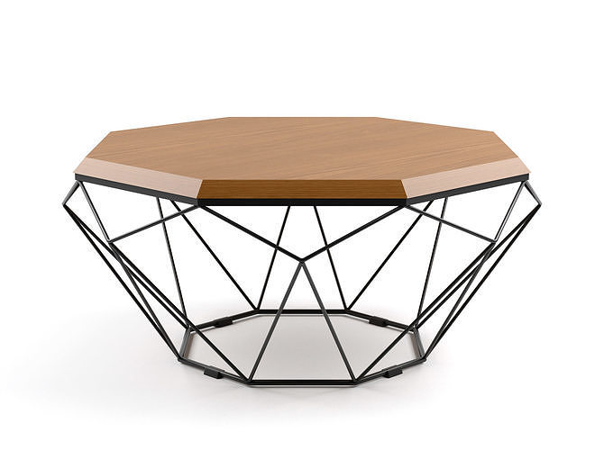 Octagon Coffee Table 3D model | CGTrader