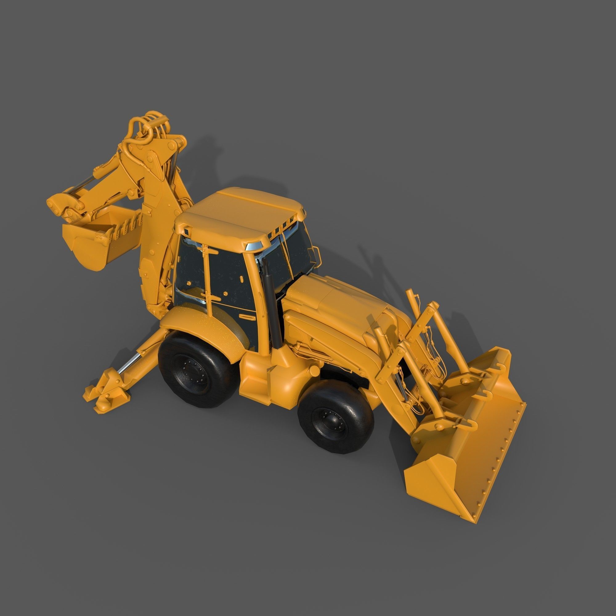 Backhoes 3D model | CGTrader